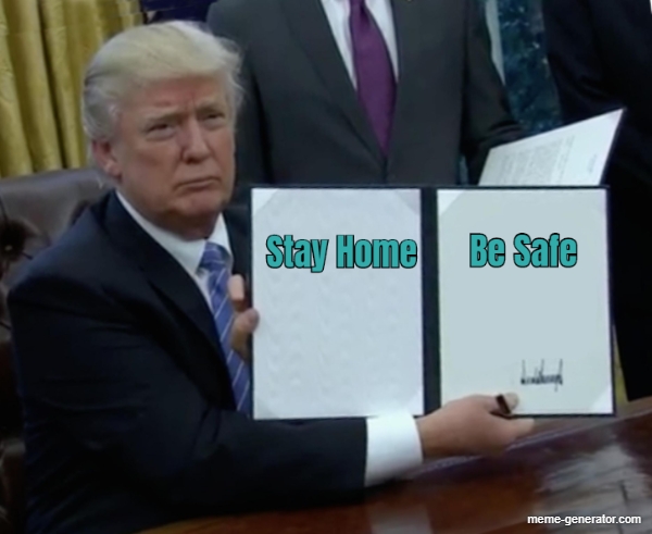 Stay Home Be Safe - Meme Generator