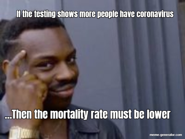 If the testing shows more people have coronavirus ...Then - Meme Generator